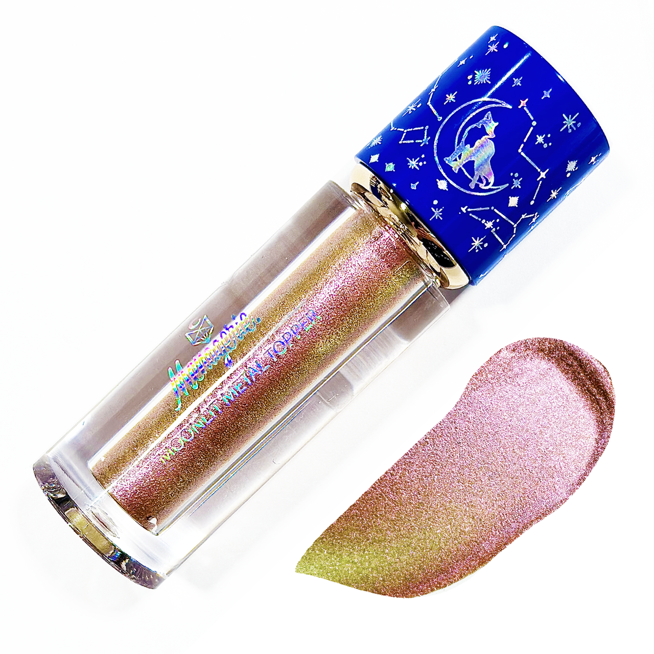 Sparkly Pink & Gold Duochrome Liquid Eyeshadow & Lipstick Glitter ...
